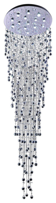 Chrome 16 Light Flush Mount from the Rain Drop Collection, 106.000 ...