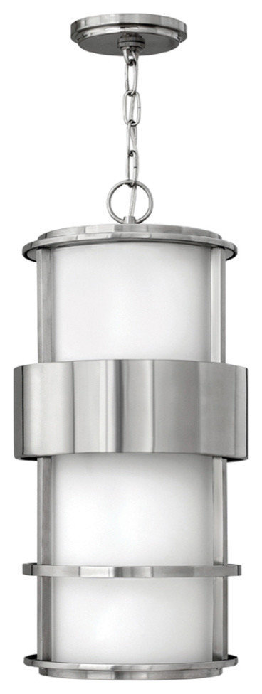 Saturn 21.3" 15W 1 LED Outdoor Hanging Lanter Stainless Steel Etched ...