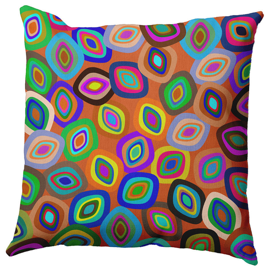 Modern Leaf Pile Accent Pillow, 26" x 26" - Contemporary - Decorative ...