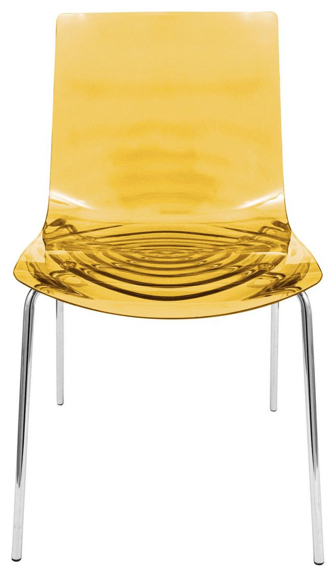 LeisureMod Astor Water Ripple Design Dining Chair Set of 2 - Midcentury ...