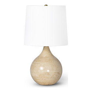 Noa Travertine Mini Lamp, Natural - Transitional - Table Lamps - by ...