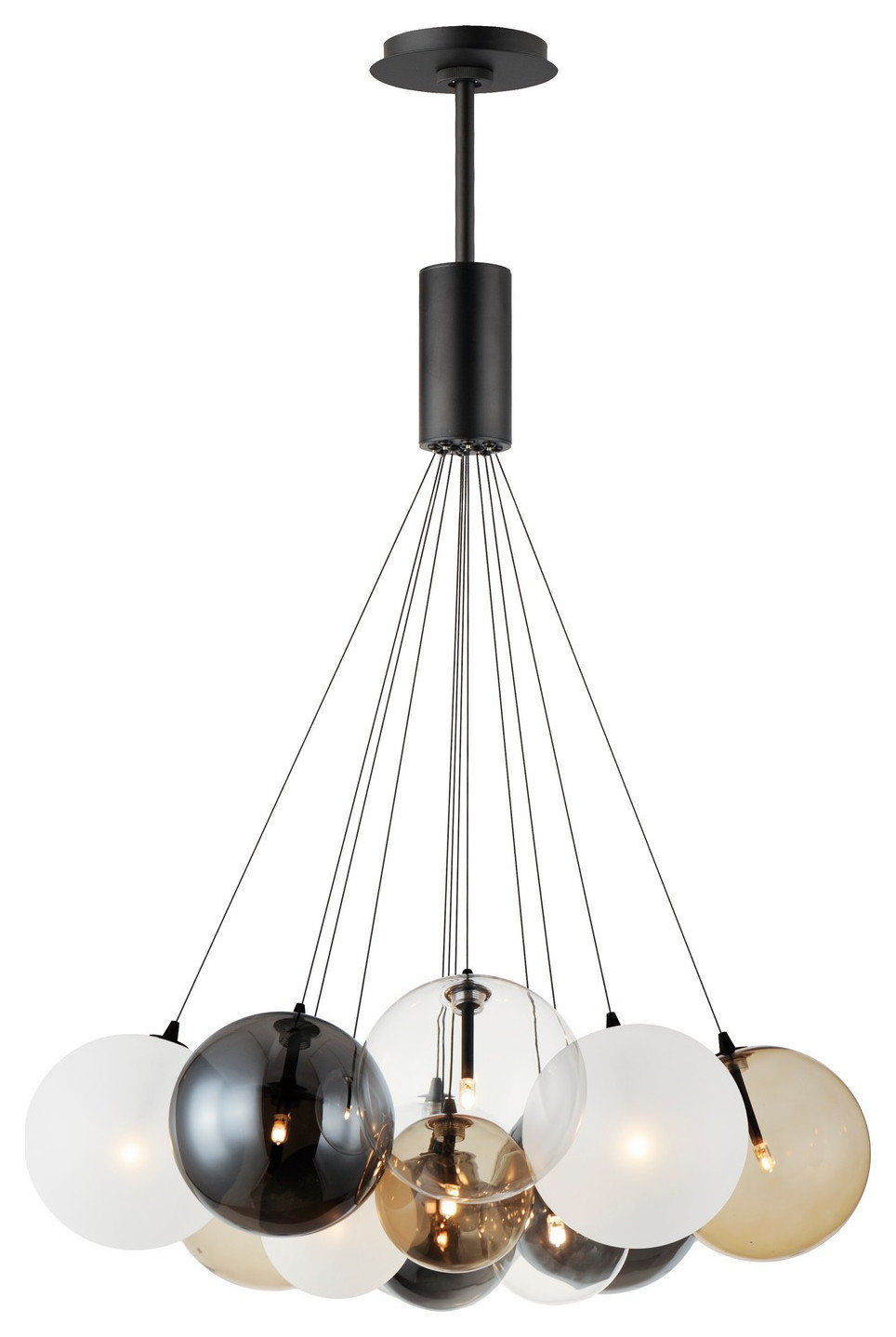 Burst LED Pendant in Black - Contemporary - Pendant Lighting - by LAMPS ...