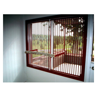 oe035 Custom window grates for Aviary with Stainless custom latch ...