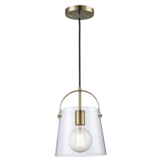 Curry 1 Light Mini Pendant, Antique Gold - Transitional - Pendant ...