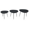 Contemporary Solid Acacia Wood Nesting End Tables (Set of 3 ...