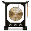 Brass Chinese Gong With Black Elmwood Dragon Frame - Asian - Decorative ...