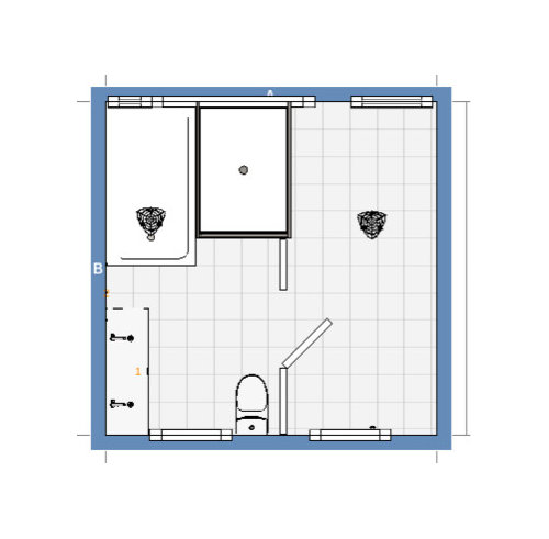 Exit Through Bathroom Design Layout