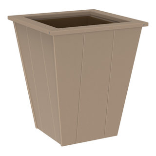 Poly Elite Planter, 22 Inch - Transitional - Outdoor Pots And Planters ...