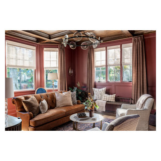 Moody Parlor in Deep Clay Color Palette Warm Cozy Sophisticated ...