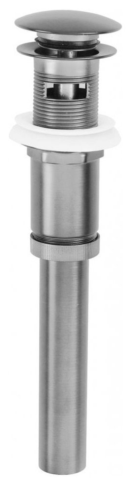 Euro Mushroom Lavatory Drain With Overflow Holes - Exposed In Satin ...