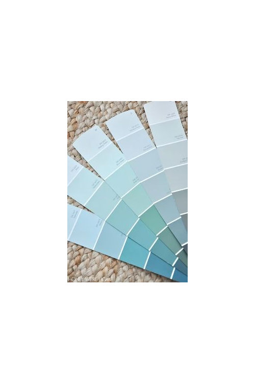 Help by 2/14! Paint (+grout) match Cloe Bedrosians Baby Blue shower