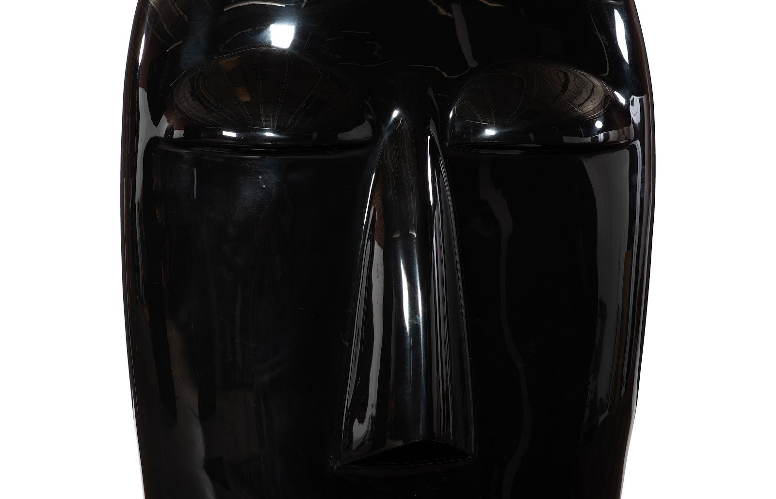 Emerging Face Sculpture, Gel Coat Black, Large, 38x14x72"h - Modern ...