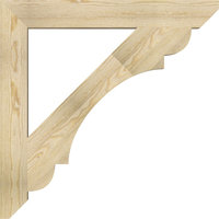 Balboa Traditional Bracket, 16"Dx28"H, 4"W Western Red Cedar/Rough Sawn ...