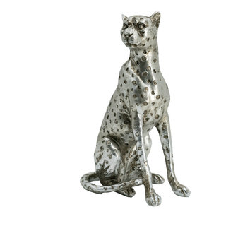 Sitting Leopard Statue Table Decor 5x3.5x8.5" - Contemporary ...