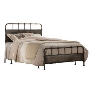 Grayson Bed, Rails Included, King - Industrial - Panel Beds - by ...