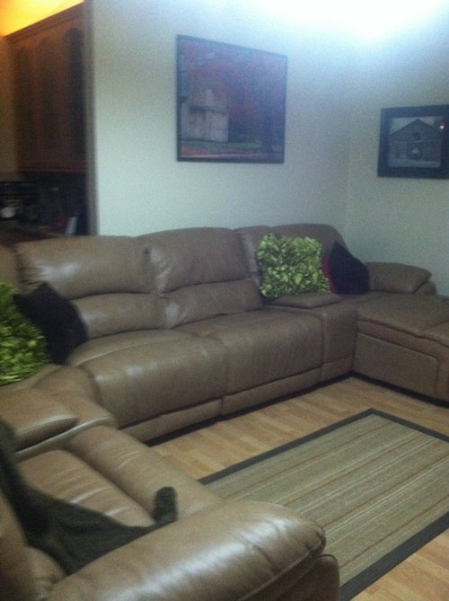 Dull living room with bare walls