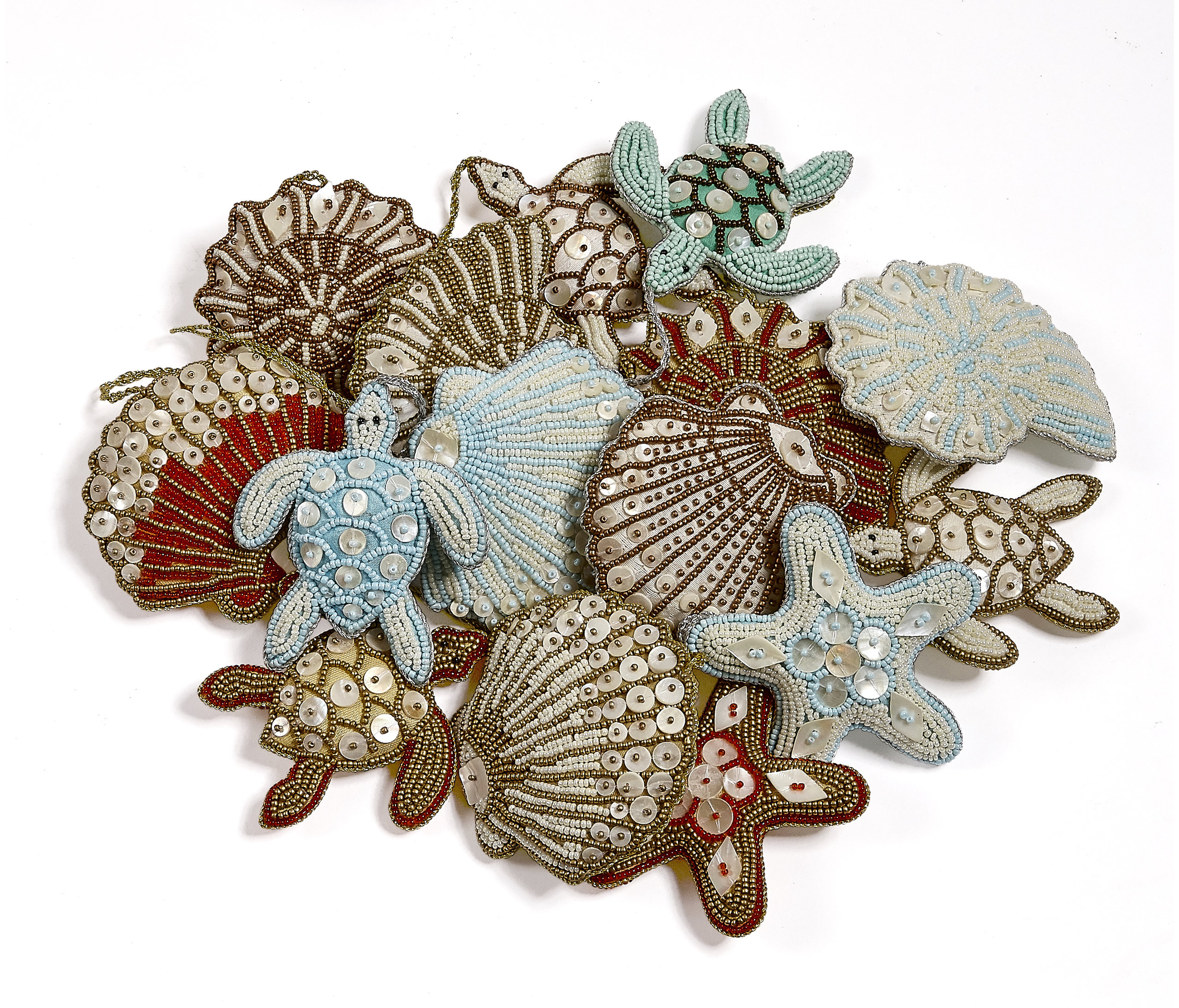 Beaded Ornament, Scallop - Beach Style - Christmas Ornaments - by The ...