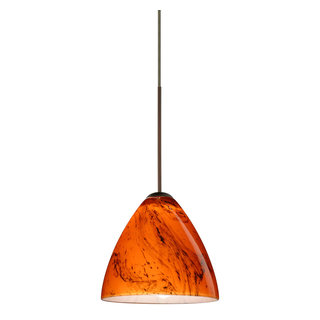 Mia 1 Light Pendant Lighting, Bronze - Contemporary - Pendant Lighting ...
