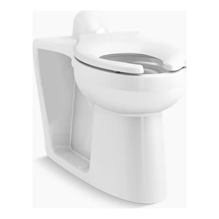 Kohler Floor-Mounted Rear Spud Flushometer Bowl - Contemporary ...