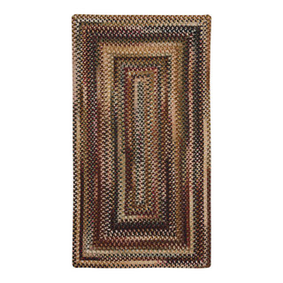 Eaton Concentric Braided Rectangle Rug, Burgundy, 24"x8' Runner ...