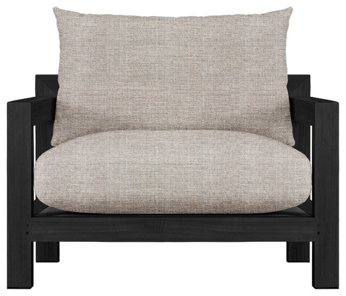 Harbour 1976 Pacific Arm Chair, Teak Burnt Charcoal - Transitional ...