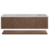 72" Chestnut Floating Double Bathroom Vanity Silestone Quartz, James ...