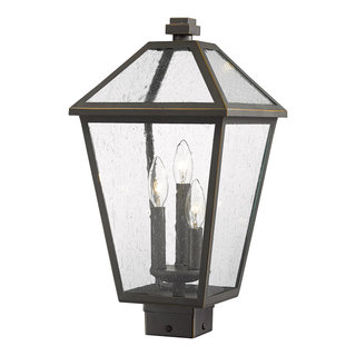 Talbot 3-Light Outdoor Post Mount Fixture Light In Oil Rubbed Bronze ...