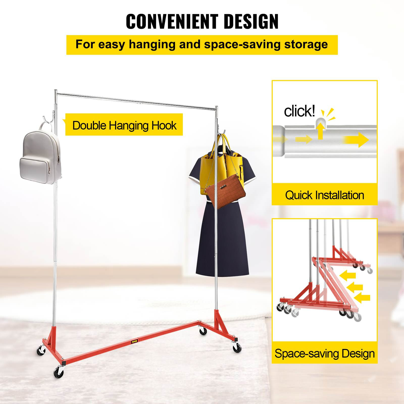 Z Rack Adjustable Height Rolling Garment Rack, 23.62x62.99x70.87 in ...