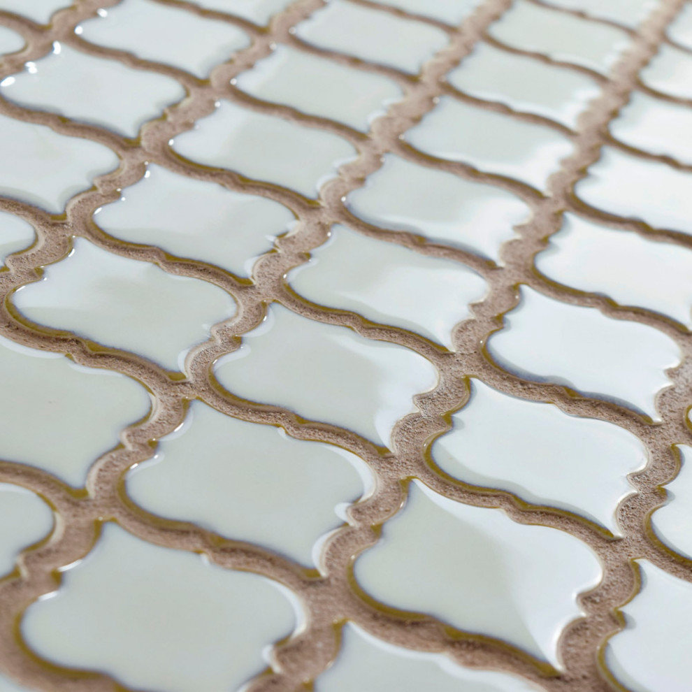 Hudson Tangier Mosaic Floor and Wall Tile, Silk White, Sample ...