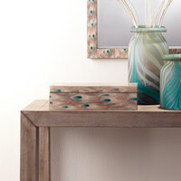 White Lacquer Plume Rectangle Box - Tropical - Decorative Boxes - by ...