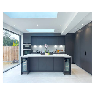 Modern Matt Grey Kitchen in Bexley - Modern - Kitchen - London - by BCK ...