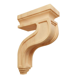 Capistrano Mission Corbel, Maple, 2 1/2"Wx2 3/4"Dx4 1/2"H, 4-Pack, 3 1/ ...