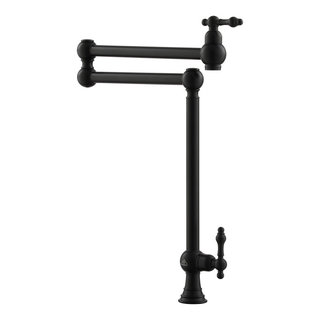 Deck-Mounted Double Handle Pot Filler Kitchen Faucet Stove Faucet ...