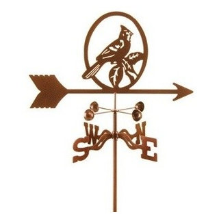 Cardinal Weathervane With Roof Mount - Contemporary - Weather Vanes ...