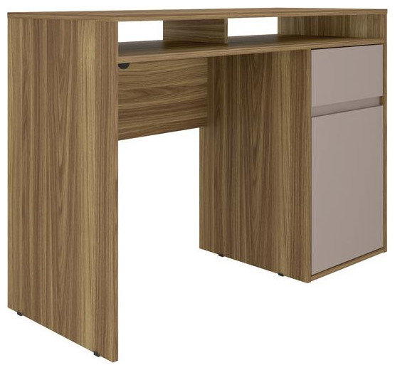 Techni Mobili Home Office Workstation with Storage, Walnut ...