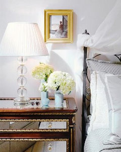 Mirror size and placement behind bedside table? | Houzz Forum