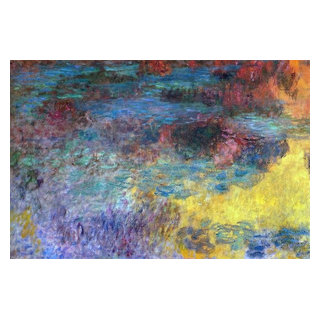 Claude Oscar Monet Water-Lily Pond- Evening Wall Decal, 18x27 ...