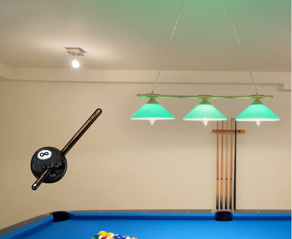Billiard Vinyl Wall Decal BilliardUScolor002, 42 in. - Contemporary ...