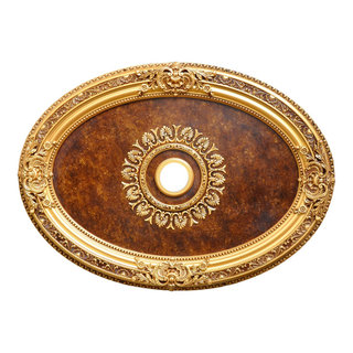 Artistry Lighting, Oval 43"x32" Burnished Gold Ceiling Medallion ...