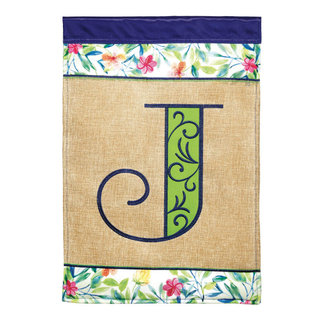 Flg Dapp Monogram J Spring Blap/Prt Garden - Flags And Flagpoles - by ...