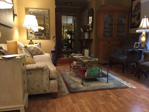 Level drop down living room to same level as the dining room