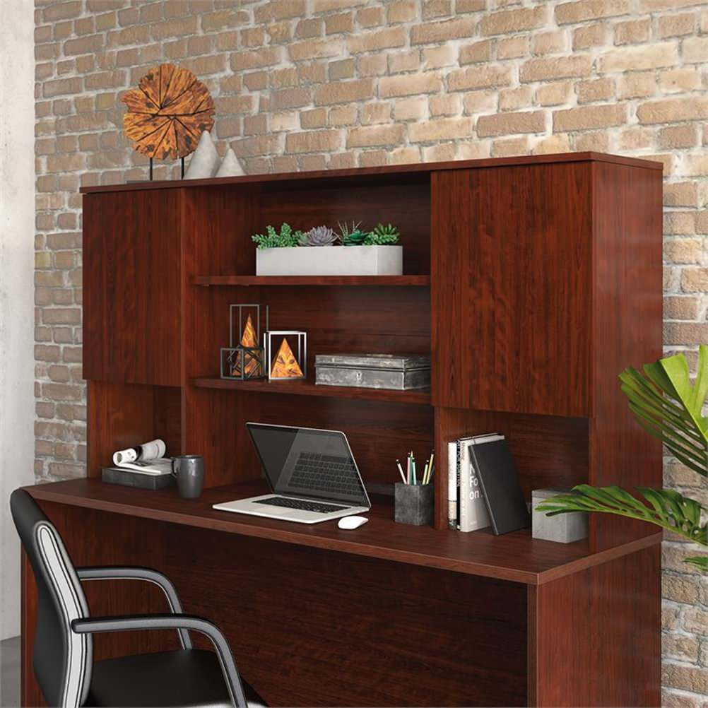 Desk Hutch Organizer Pemberly Row Natural Maple – Adds Cubby Storage To ...