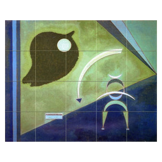 Tile Mural Abstract Art Kitchen Bathroom Backsplash, 4.25" Ceramic ...
