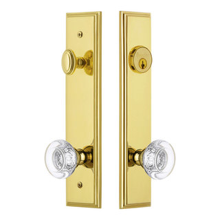 Carre' Tall Plate Complete Entry Set, Bordeaux Knob, 2.75" Backset ...