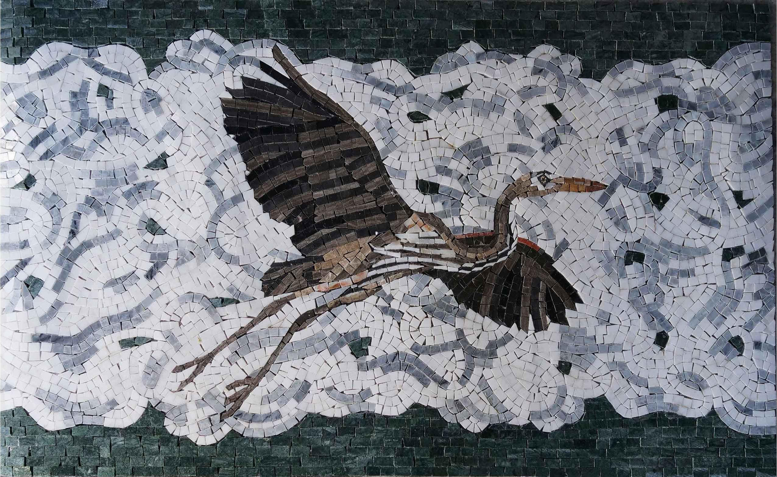 Majestic Flying Bird - Beautiful Mosaic, 71" x 47" - Contemporary ...