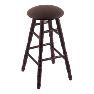 Holland Bar Stool, Maple Round Cushion Bar Stool, Turned Legs, 18"x18 ...