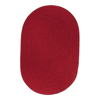 Rhody Rug Wearever Poly Rug, Brilliant Red, 3'X5' Oval, 3'x5' Oval ...