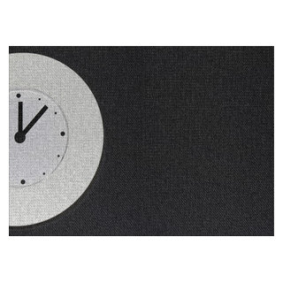 Black And White Clock 2 Area Rug, 5'0"x7'0" - Contemporary - Novelty ...
