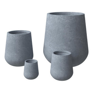 Orchid Planter Set Age Concrete - Contemporary - Indoor Pots And ...