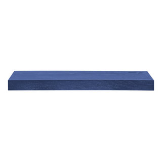 Barney Floating Shelf/Shelving, High Gloss Deep Blue - Modern - Display ...